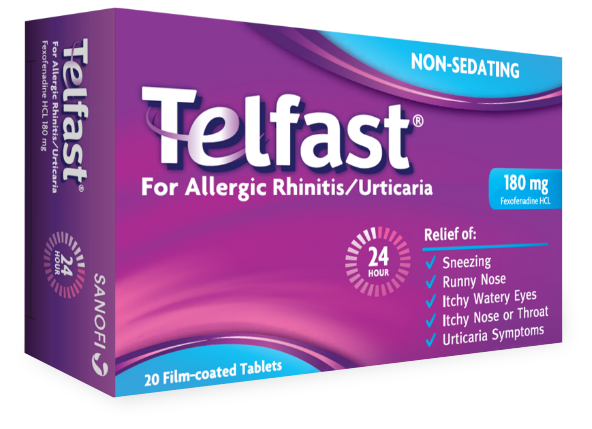 24 Hour Tablets | Telfast® For Allergic Rhinitis /Urticaria Medicine.