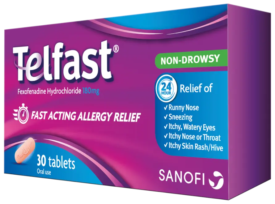 Telfast 180mg: Fast, Non-Drowsy Allergy Relief for 24 Hours